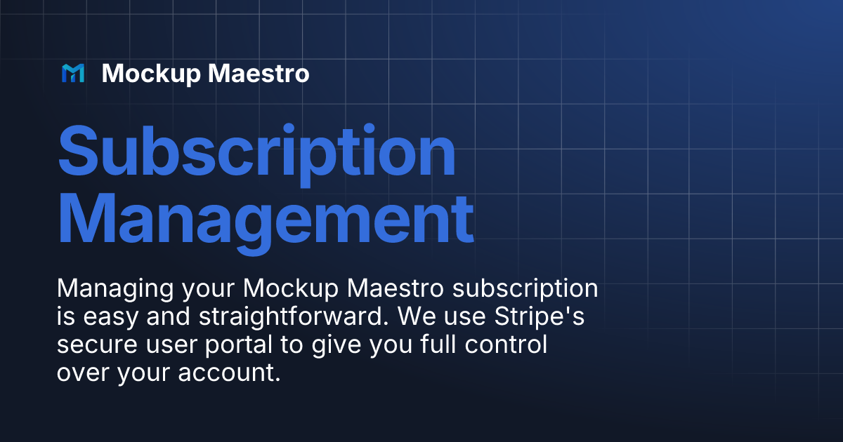 Subscription Management | Mockup Maestro